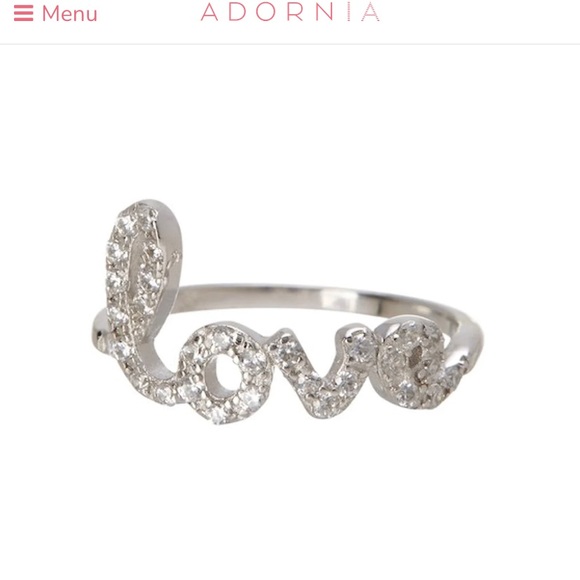 adornia | Jewelry | Nwt Adornia Love Ring | Poshmark